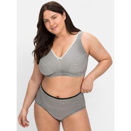 sheego Damen B&uuml;gelloser BH, Gr. 85, grau, 95% Baumwolle, 5% Elasthan, BHs