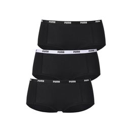Puma Damen Panty, Gr. XS, schwarz, Obermaterial: 95% Baumwolle, 5% Elasthan, bedruckt, unifarben mit Farbeinsatz, Unterhosen, mit Logobund
