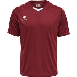 Hummel Damen Trainingsshirt "HMLCORE XK POLY JERSEY S/S", rot, Gr. XXL, Obermaterial: 100% Polyester, Shirts, sportliche Passform, atmungsaktiv,