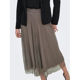 Only Damen Maxirock "ONLLAVINA SKIRT JRS", braun, Gr. XL, unifarben, Jersey, Obermaterial: 100% Polyester, R&ouml;cke, Polyester