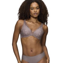 Triumph Damen B&uuml;gel-BH "Body Make-Up Illusion Lace", Gr. 85, grau, Microtouch, Obermaterial: 51% Polyamid, 35% Polyester, 14% Elasthan, leicht