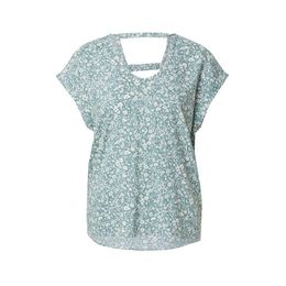 Tom Tailor Denim Bluse Damen Gr&ouml;&szlig;e XL cyanblau / offwhite