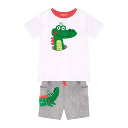Denokids Set 'Crocodile' Jungen Gr&ouml;&szlig;e 122 wei&szlig;