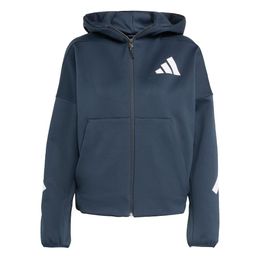 adidas Sportswear Athletic Zip-Up Hoodie 'Z.N.E.' female Blue size XXS