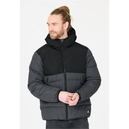 Outdoorjacke WHISTLER "Sareto", Gr. L, grau (anthrazit, schwarz), 100% Polyester, mehrfarbig, normal, ohne Ausschnitt, Jacken Outdoorjacke, mit warmem Futter
