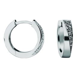 Paar Creolen ONE ELEMENT "Zirkonia Ohrringe Creolen aus 925 Silber &Oslash; 15,2 x 3,4 mm", silber, Ohrringe, Damen, Damen,mit Zirkonia, Silber 925 (Sterlingsilber), Symbolische Note &ndash; harmonisch gestaltet mit Liebe zum Detail