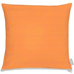 Dekokissen Apelt "3800", orange (orange, unifarben), B:39cm H:5cm L:39cm, Baumwolle, Polyester, Dekokissen_Sitzkissen_Kissenh&uuml;llen