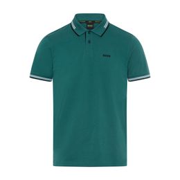 Poloshirt BOSS Green "Paul", Herren, Gr. XL, open gr&uuml;n356, Jersey, Obermaterial: 92% Baumwolle, 8% Elasthan, slim fit, hoch geschlossener Ausschnitt, eingesetzt B&uuml;ndchen kontrastfarben, Shirts, mit Polokragen