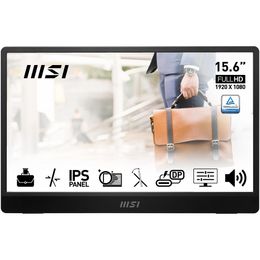 MSI LED-Monitor "PRO MP161", Energieeffizienz: C (A-G), schwarz, B:36,2cm H:1,78cm T:23,3cm, Monitore, 2 Jahre Herstellergarantie, USB-C