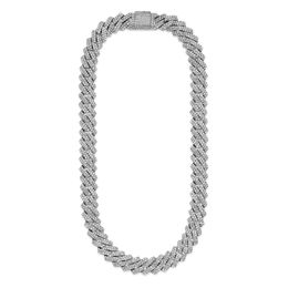 Bruno Banani Damen Collier "Schmuck Geschenk breite Cubankette mit Glitzersteinen", Messing, L: 50 B: 13,7mmmessingfarben, kristallwei&szlig;, Messing,