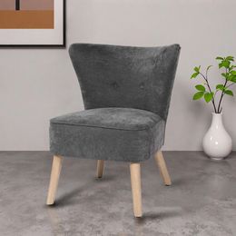 Loungesessel Home Affaire, B:62cm H:80,5cm T:72cmanthrazit, rubber wood leg, pine wood frame, plywood seat, foam, fabric, Wohnzimmer, Sessel, "JORIEL