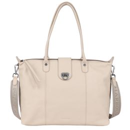Harbour 2nd Damen Shopper "Malin"natur, Rindsleder, Taschen, Damen Umh&auml;ngetasche, Handtasche, Tragetasche mit Steckverschluss