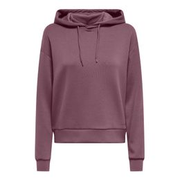 Kapuzensweatshirt Only Play "ONPLOUNGE LS HOOD SWEAT - NOOS", Damen, Gr. S, rose braun, Sweatware, Obermaterial: 80% Polyester, 15% Viskose, 5% Elasthan, unifarben, regular fit normal, Rundhals, angesetztes B&uuml;ndchen, Sweatshirts
