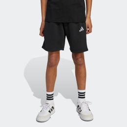 Shorts adidas Sportswear "B FT SHO", Jungen, Gr. 128, N-Gr, schwarz, Obermaterial: 52% Baumwolle, 48% Polyester, Hosen Shorts, aus Baumwolle und Polyester, mit weitenregulierbarem Kordelzug