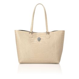 Philipp Plein Damen Shopper "Skull Verziert"06, beige, Taschen