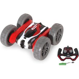 RC-Auto Jamara "SpinX Stuntcar 2,4GHz, rot-schwarz", rot (rot, schwarz), Fernlenkfahrzeuge, KinderB:16cm H:8cm, Kunststoff, mit zuschaltbarem LED-Licht, B:16cm H:8cm