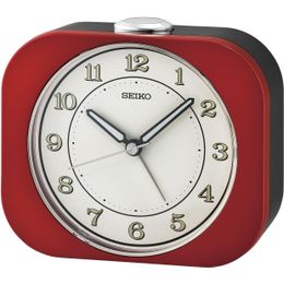 Quarzwecker Seiko "QHE195R", rot, Wecker, Wecker, Schlafzimmer, Geschenkidee, Piepalarm, durchlaufende Sekunde