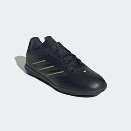 Fu&szlig;ballschuh adidas Performance "COPA PURE 3 CLUB INDOOR KINDER", M&auml;dchen, Gr. 35, core schwarz, dgh solid grau, lucid lemon, Synthetik, Schuhe Fu&szlig;ballschuh, geeignet als Hallenschuhe, f&uuml;r Kinder