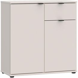 Kommode FORTE "Ganymede", beige (sand), B:80,1cm H:82,3cm T:34,1cm, Spanplatte, Sideboards, Kommode, Kommode, Stauraum, Schublade; Metallgriffe, 4 Dekore, Breite 80,1cm