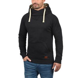 Blend Herren Kapuzenpullover "BHSales"schwarz, Gr. M, unifarben, Sweatware, 60% Baumwolle, 40% Polyester, Pullover, Kapuzensweatshirt mit Cross-Over