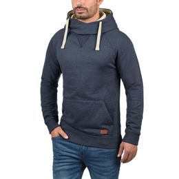 Kapuzenpullover Blend "BHSales", Herren, Gr. S, navy, Sweatware, 60% Baumwolle, 40% Polyester, unifarben, regular fit, ohne Ausschnitt, eingesetzt, Pullover Kapuzenpullover, Kapuzensweatshirt mit Cross-Over Kragen