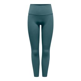 Funktionstights Only Play "ONPJAM-3-SANA XHW TIGHTS NOOS", Damen, Gr. M, N-Gr, mediterranea, Jersey, Obermaterial: 80% Nylon, 20% Elasthan, unifarben, figurbetont kn&ouml;chelfrei, Hosen, mit reflektierenden Details