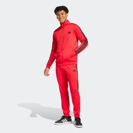 Trainingsanzug adidas Sportswear "M 3S TR TT TS", Jungen, Gr. S, rot (pure ruby), Obermaterial: 100% Polyester, Sportanz&uuml;ge Trainingsanzug, f&uuml;r Laufen und sportliche Aktivit&auml;ten, zweiteiliges Set