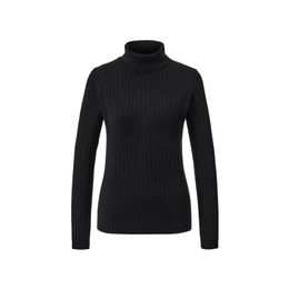 Tchibo - Gerippter Rollkragenpullover - Damen - Gr. S - schwarz