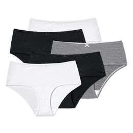 Tchibo - 5 Pantys - Damen - Gr. L - schwarz/gestreift