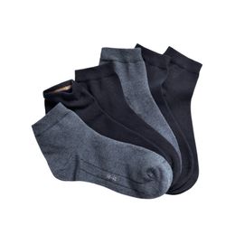 Camano Damen Kurzschaft-Socken, 1x marine + 2x mittelblau + 4x hellblau, Gr&ouml;&szlig;e 35-38