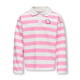 Only Girls Poloshirt 'KOGESTHER' M&auml;dchen Gr&ouml;&szlig;e 158/164 himbeer / wei&szlig;