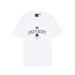 Lyle & Scott Lyle & Scott T-Shirt 'Cheers To Tradition Graphic' Herren Gr&ouml;&szlig;e M nachtblau / rot / wei&szlig;