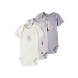 name it Body M&auml;dchen Gr&ouml;&szlig;e 80 braun / lavendel / pastelllila / wei&szlig;