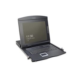 Digitus 17" LCD KVM Konsole, 1-Port VGA, deutsche Tastatur