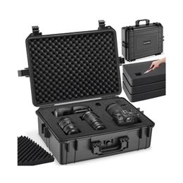 TecTake&reg; Kamerakoffer, aus robuster Hartschale mit 4 dicken Schaumstoffeinlagen, wasserdicht und temperaturbest&auml;ndig, 56 x 42 x 21 cm