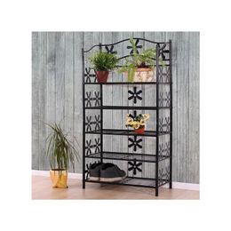 MCW Regal Metall B&uuml;cherregal Schuhregal Standregal Bern ~ 5 B&ouml;den, H&ouml;he 112cm