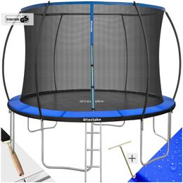 TecTake&reg; Trampolin, &Oslash; 366 cm, GS-zertifiziert, Randabdeckung, inklusive Einstiegsleiter