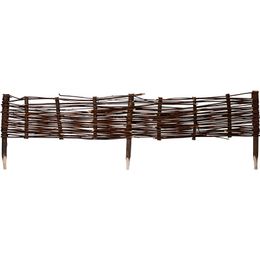 Dobar Beeteinfassung aus Weide 100x20 cm, 4er Set