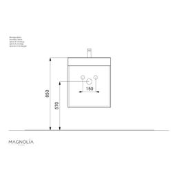 Posseik G&auml;ste WC Badm&ouml;bel Cubi Slimline 50cm SoftClose in versch. Ausf&uuml;hrungen