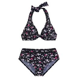 Lascana Bikini Damen Gr&ouml;&szlig;e XS/S pink / schwarz / wei&szlig;