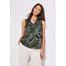 Street One Bluse in Gr&uuml;n/ Grau - 45% | Gr&ouml;&szlig;e 42 | Damen-blusen