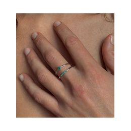 Les Petites Pr&eacute;cieuses Silber-Ring mit Edelsteinen - 77% | Gr&ouml;&szlig;e 52 | Schmuck