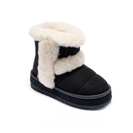 C'M Winterboots in Schwarz/ Creme - 56% | Gr&ouml;&szlig;e 38 | Damen-stiefel