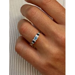 Les Petites Pr&eacute;cieuses Vergold. Ring mit Edelsteinen - 75% | Gr&ouml;&szlig;e 56 | Schmuck