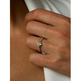 Les Petites Pr&eacute;cieuses Vergold. Ring mit Edelsteinen - 75% | Gr&ouml;&szlig;e 58 | Schmuck