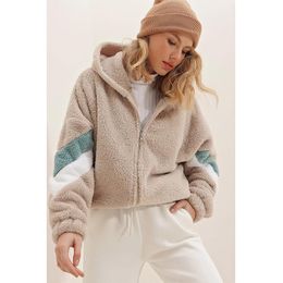 Trend Alacati Teddyjacke in Beige - 61% | Gr&ouml;&szlig;e L | Damenjacken