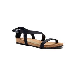 Comfortfusse Leder-Sandalen in Schwarz - 53% | Gr&ouml;&szlig;e 40 | Damen-sandalen