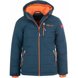 Trollkids Ski-/ Snowboardjacke "Hemsedal XT" in Dunkelblau/ Orange - 41% | Gr&ouml;&szlig;e 140 | Kinder-outdoor-jacken