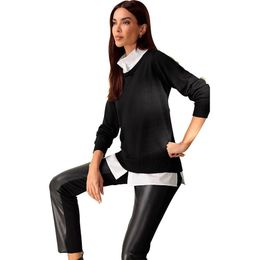 Heine Pullover in Schwarz/ Wei&szlig; - 61% | Gr&ouml;&szlig;e 40 | Damen-pullover-cardigans