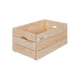 Inter Link Holzkiste in Hellbraun - (B)65 x (H)23 x (T)31,5 cm - 45% | Kisten-koerbe